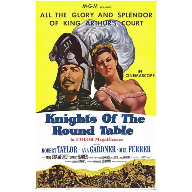 Knights of the Round Table - movie POSTER (Style A) (11" x 17") (1962 ...