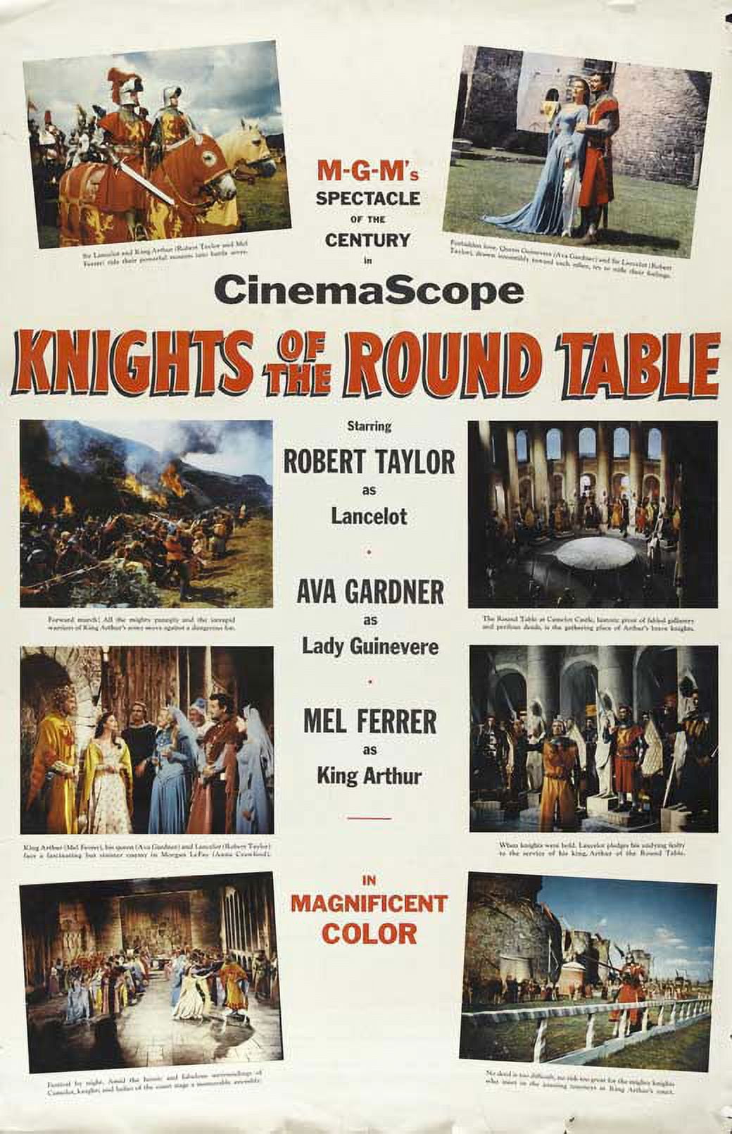 Knights of the Round Table - movie POSTER (Style C) (11" x 17") (1954 ...