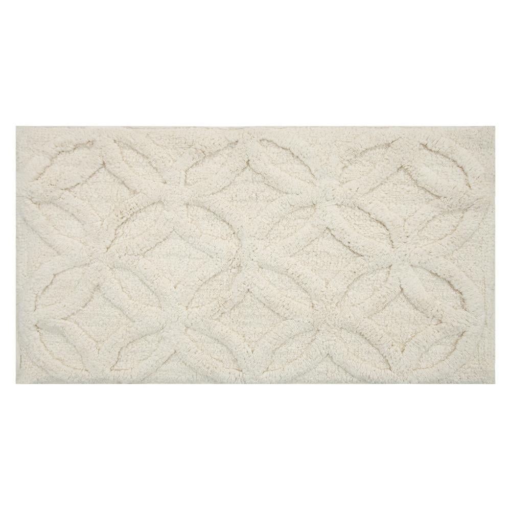 Knightsbridge Arch Bath Rug Cotton Non Skid Back - 17x24", Ivory ...