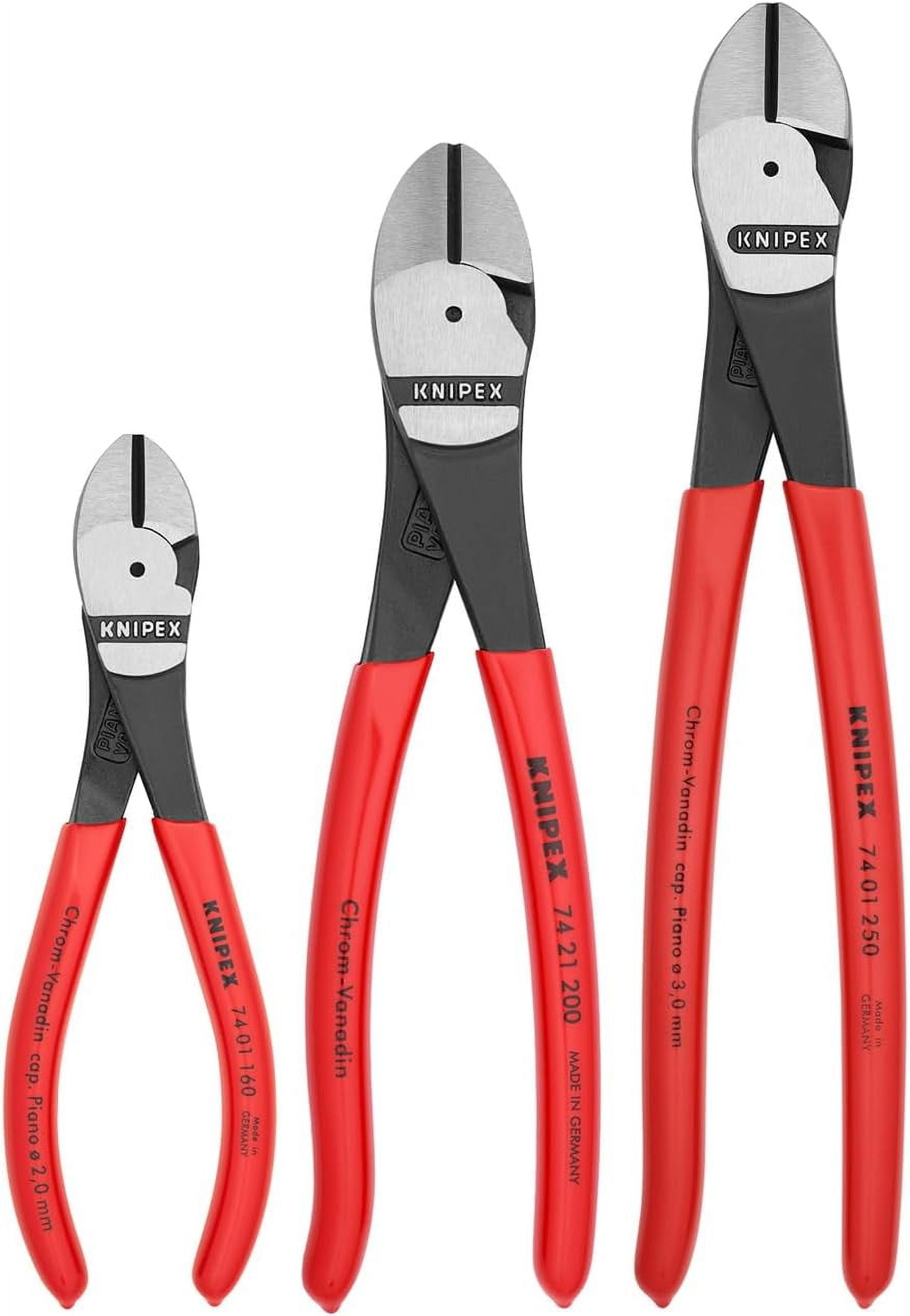 Knipex 002005S2 High Leverage Diagonal Cutter Pliers Tool Set - 3 Piece ...