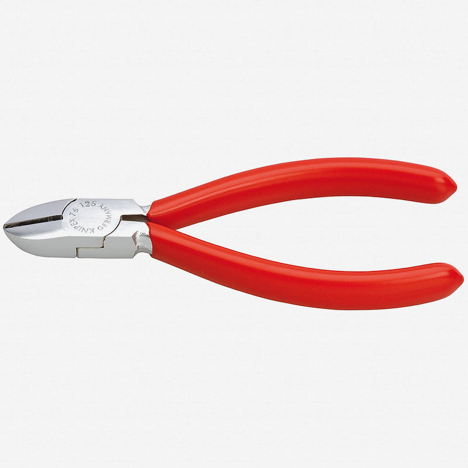 Knipex 5" Diagonal Cutters for electromechanics - Chrome w/ Plastic ...