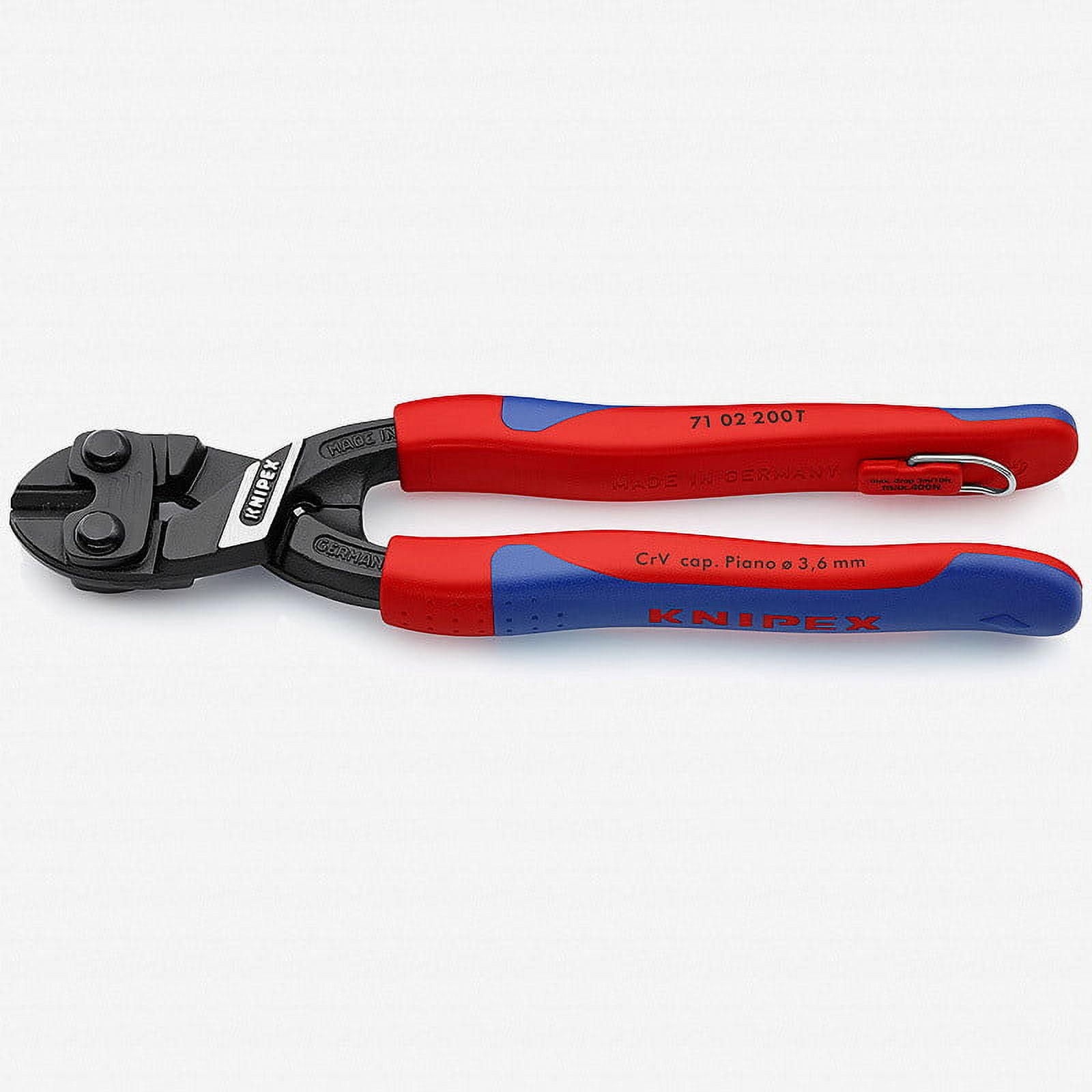 Knipex 8" Cobolt Compact Bolt Cutters - MultiGrip Tethered Attachment ...