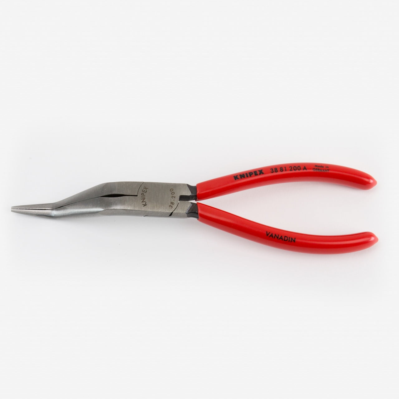 Knipex 8" Mechanic's Double Angle Long Nose Pliers w/o Cutter - Plastic ...