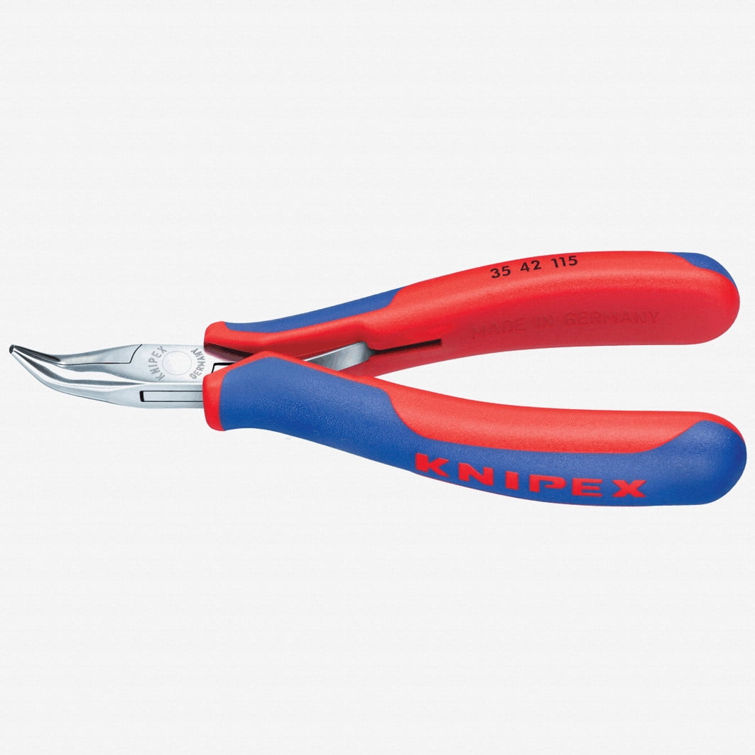 Knipex Bent Round Nose Plier,4-1/2" L,Smooth 35 42 115 - Walmart.com