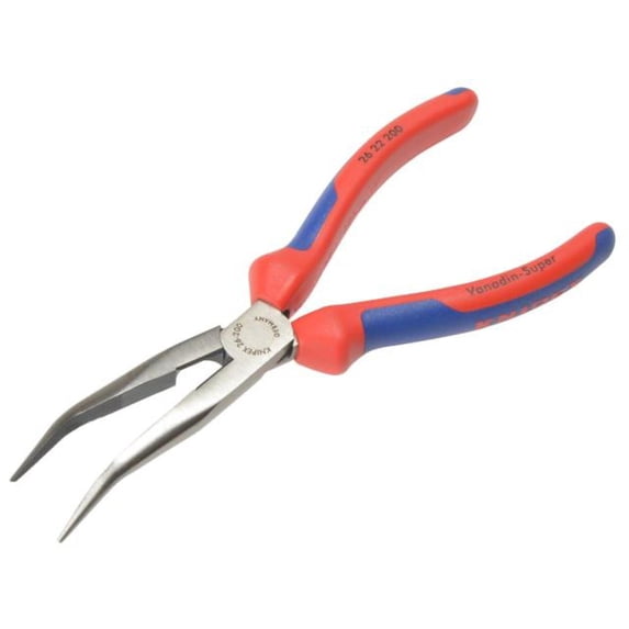 Knipex - Bent Snipe Nose Side Cutting Pliers Multi-Component Grip 200mm ...