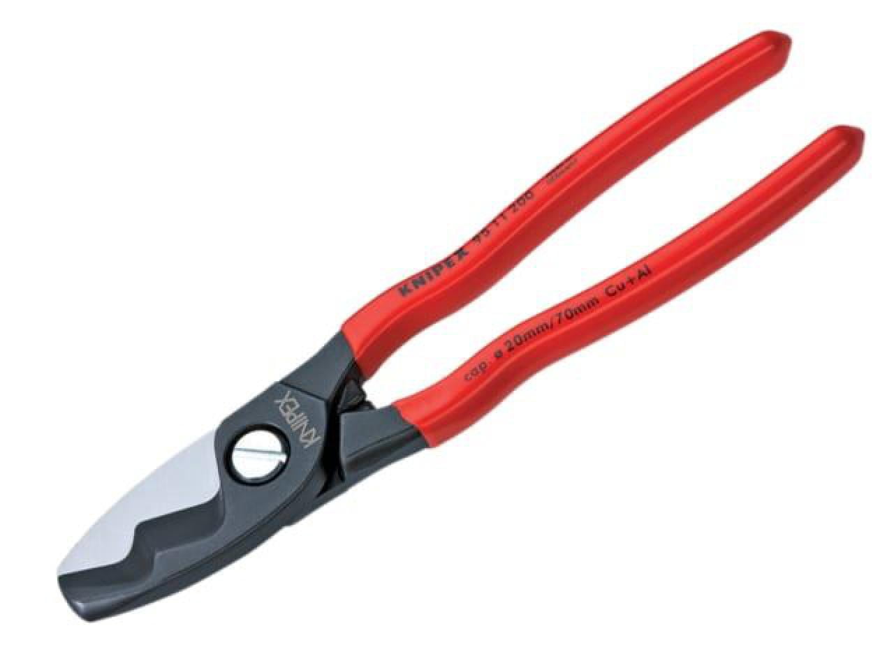 Knipex - Cable Shears Twin Cutting Edge PVC Grip 200mm (8in) - Walmart.com