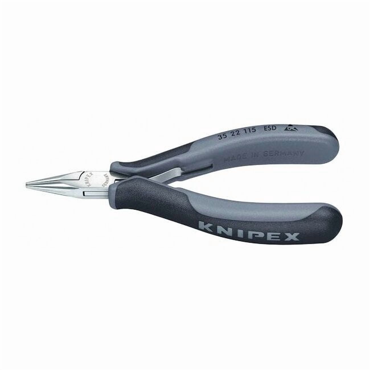 Knipex Chain Nose Plier,4-1/2" L,Smooth 35 22 115 ESD - Walmart.com