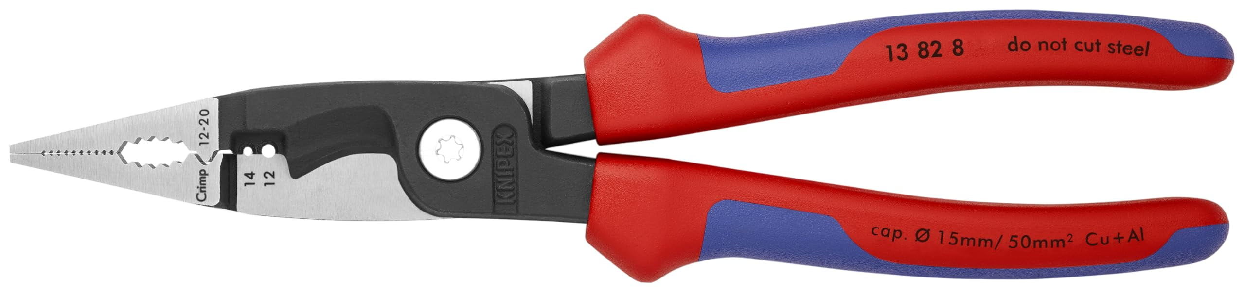 Knipex Tools 13 82 8, 6 in 1 Electrical Installation Pliers with ...