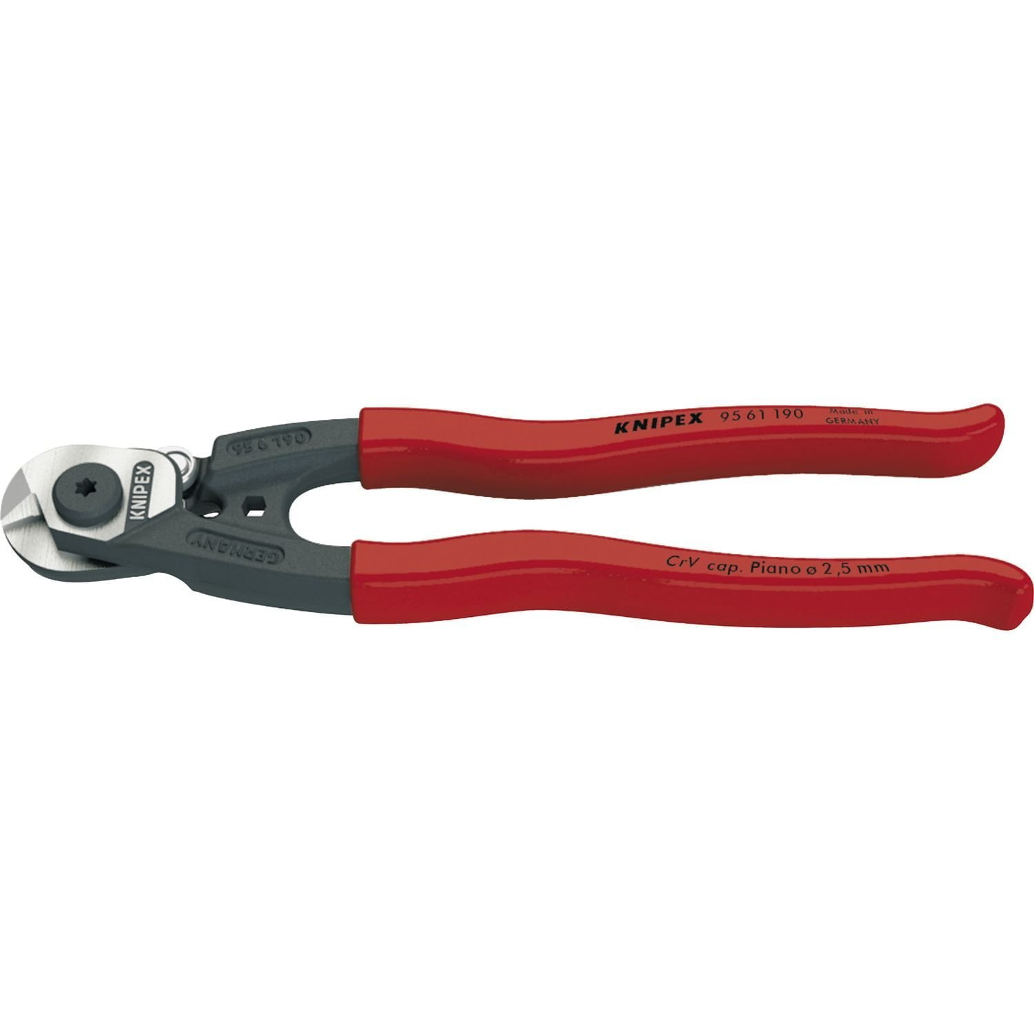 Knipex Tools 95 61 190 SBA Wire Rope Cutters, 7-1/2 inches C80 ...