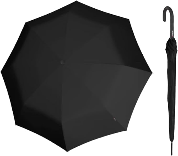 Knirps T.760 Automatic Long Stick Rain Umbrella in Black – Lightweight ...