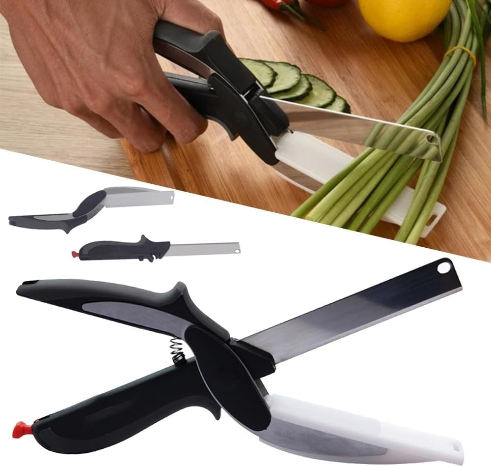 Knissors-Knissors Scissors, Knissors Scissors, Multi Purpose Vegetable Scissors with Cutting ...