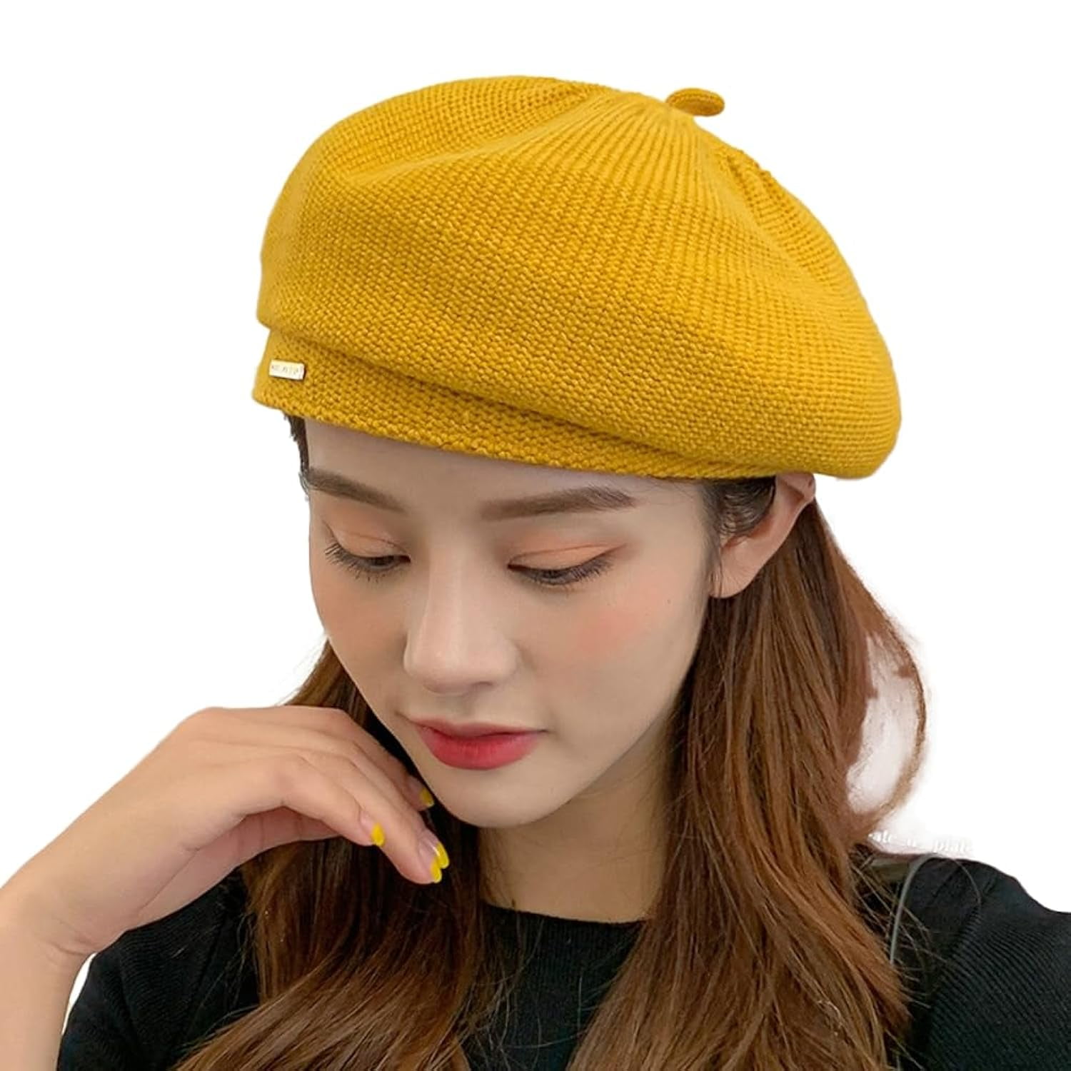Knit Berets for Women French Beret Hat Solid Color Artist Hat Painter ...