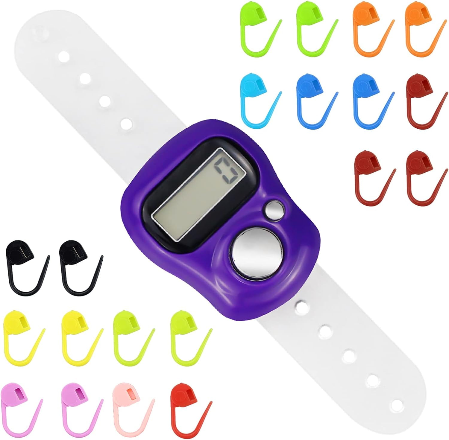 Knit Counter Knitting Crochet Stitch Marker Row Counter,Finger Digital ...