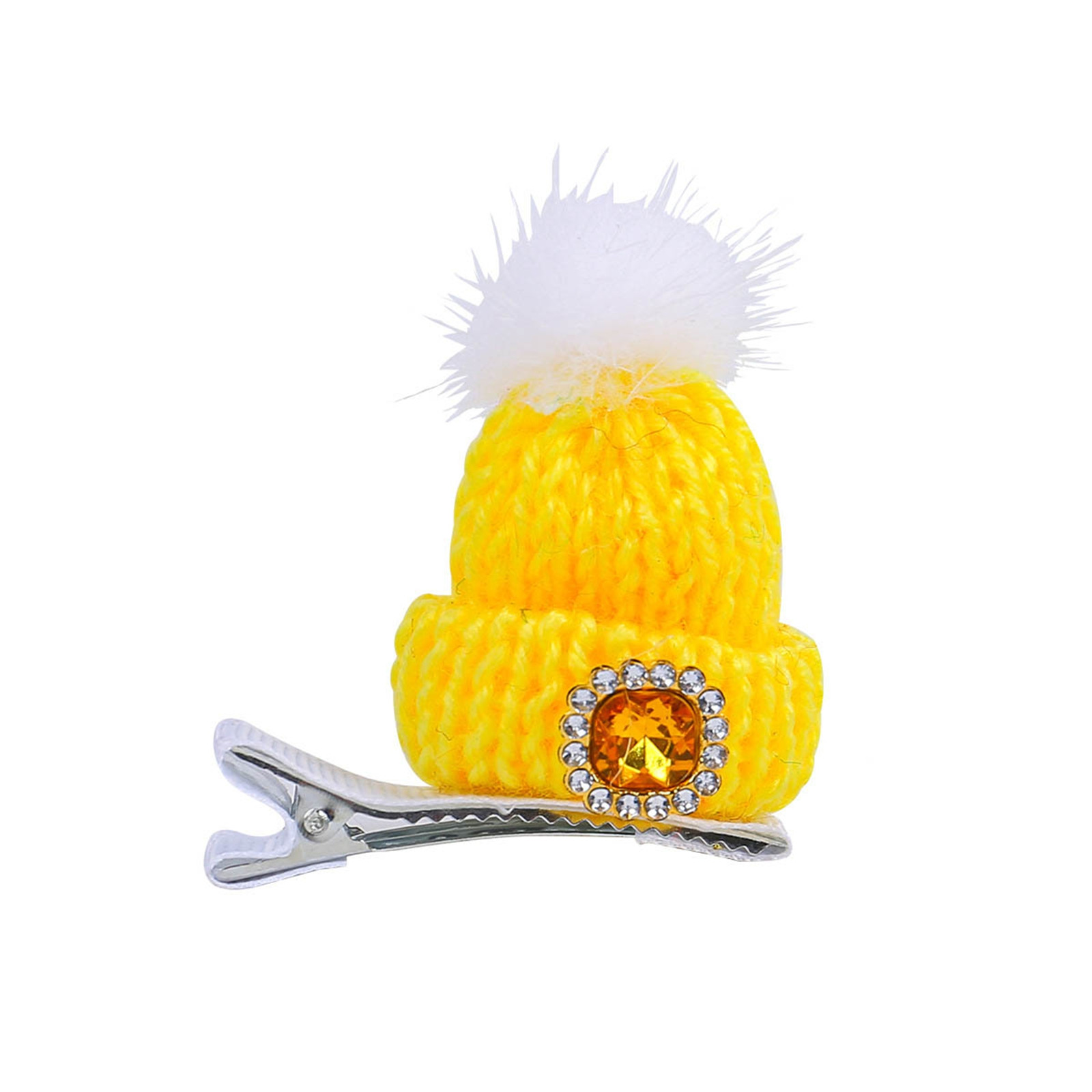 Knit Hat Hair Clip Festive Holiday Hair For Girls Party Cute Xmas ...
