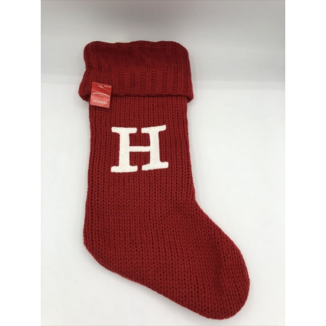 Wondershop Monogram "H" Christmas Stocking, Red Knit - Walmart.com