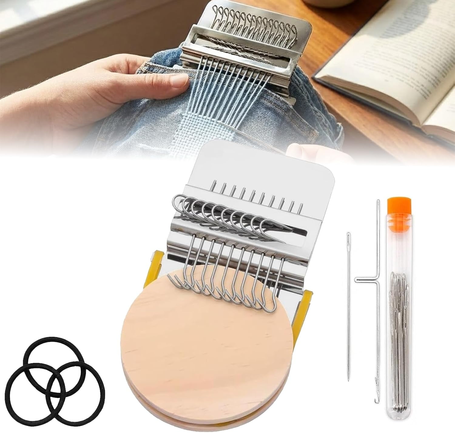 Knit Patch PatchMaker 2.0 Kit,Small Knitting Machine darning Loom ...