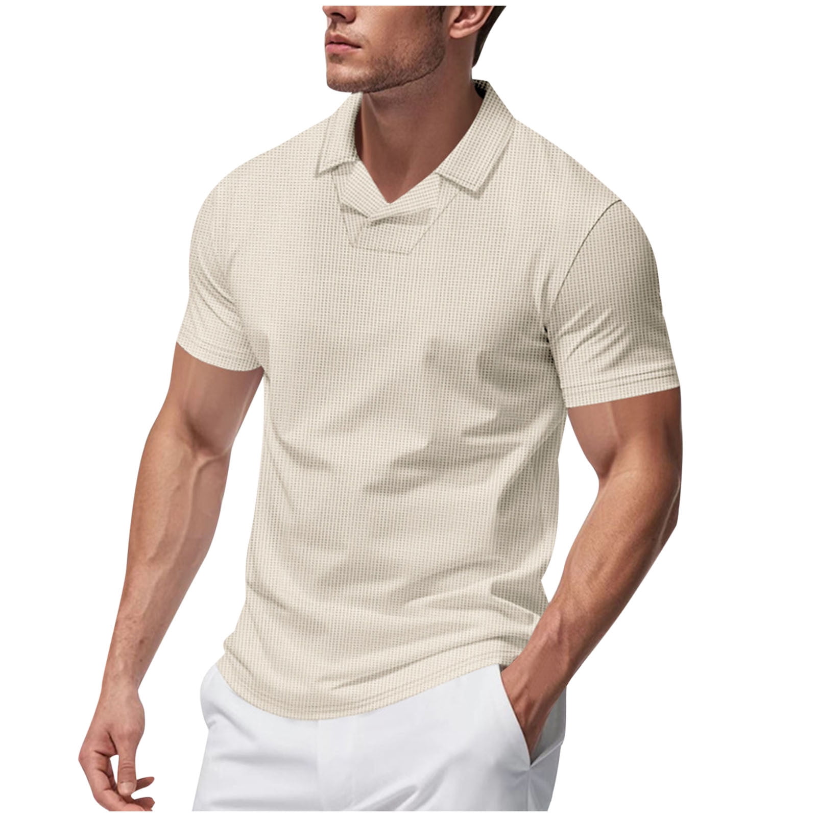 Knit Polo Shirts for Men 2025 Big and Tall Short Sleeve Collared Casual ...