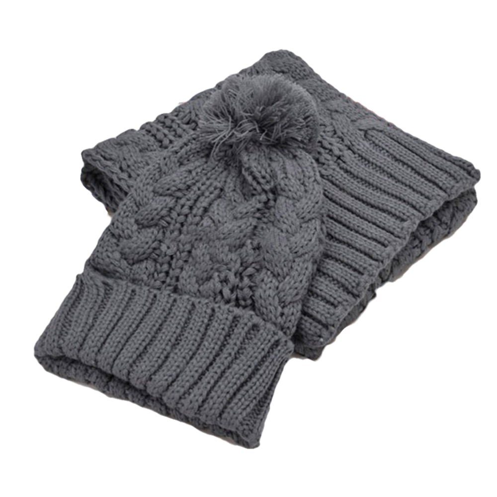 Knit Scarf Hat Sets Women's Wild Warm Sets 8 Word Twist Knit Hat Set ...