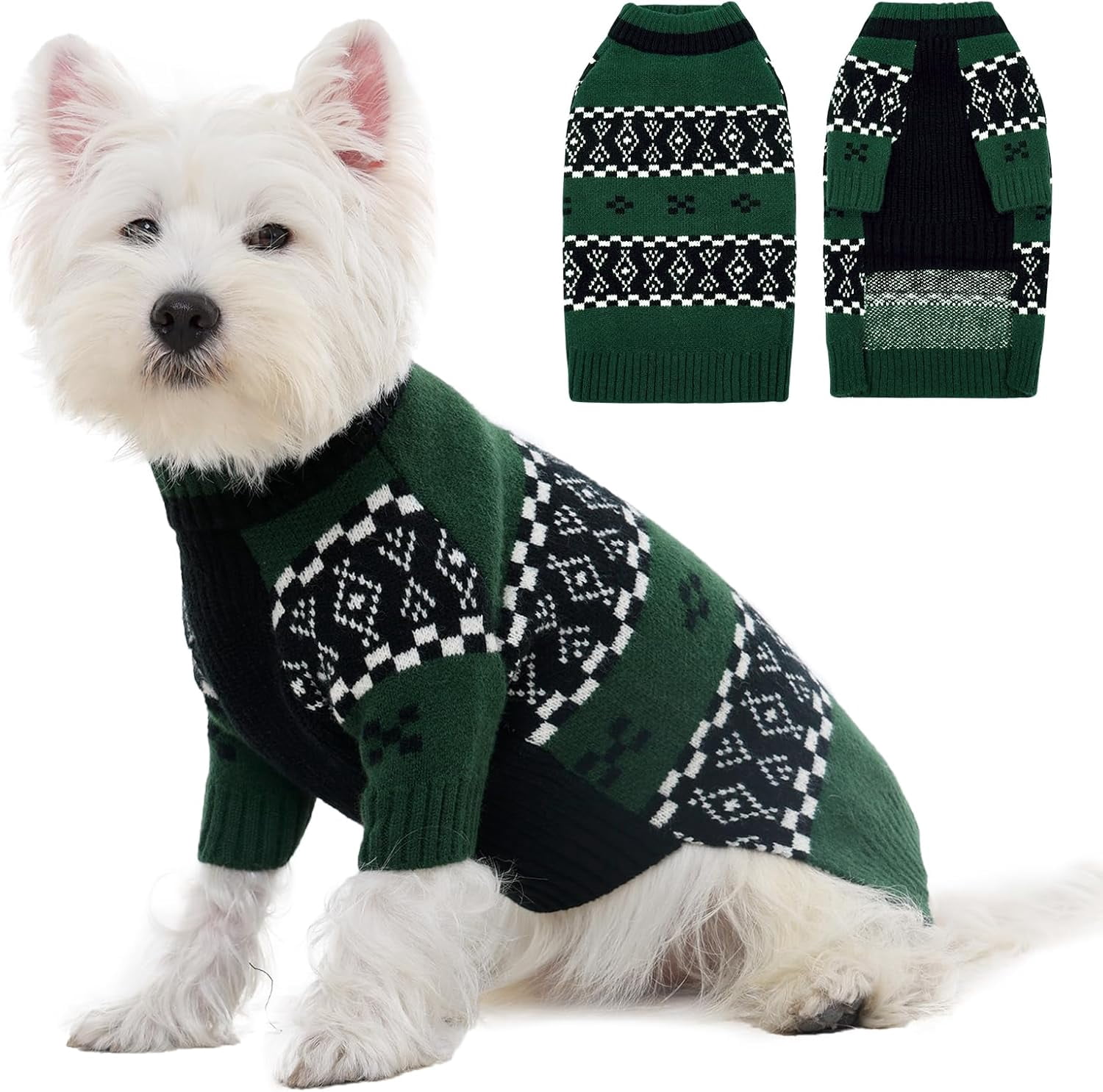 Knit Sweaters for Small Dogs, Thick Fall Sweater for Cold Weather ...