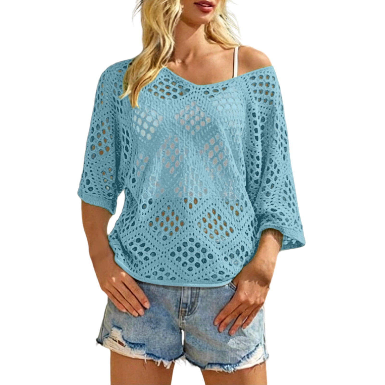 Knit Tank Tops For Women,Pullover Sweater Shirts Crochet Pullover Fish ...