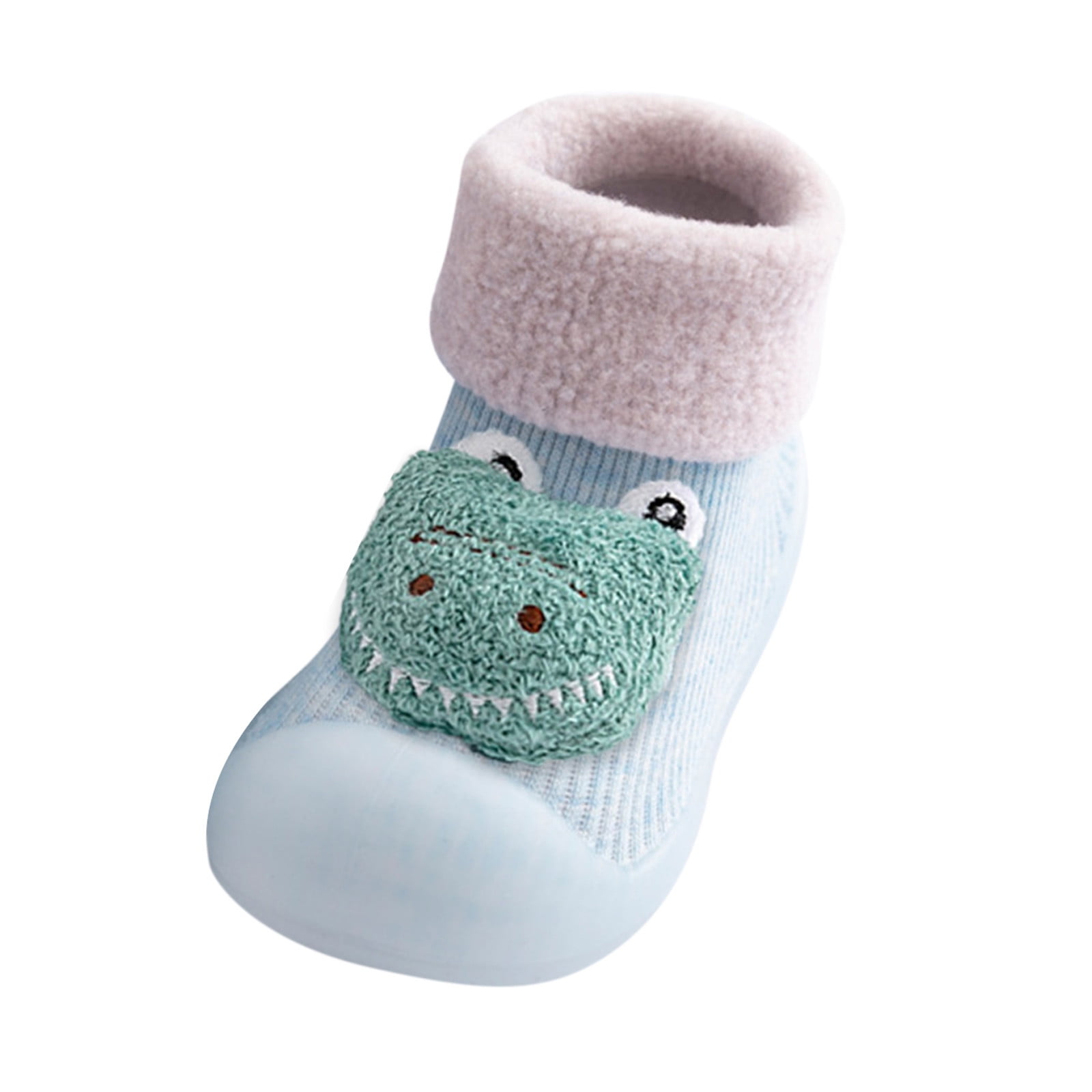 KDFJPTH Knit Toddler Socks Shoes Girls Slipper Boys Baby Sole Kids Warm ...