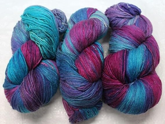 Knitsilk, 100% Recycled Silk Roving and Hand-Dyed Pure Mulberry Silk ...