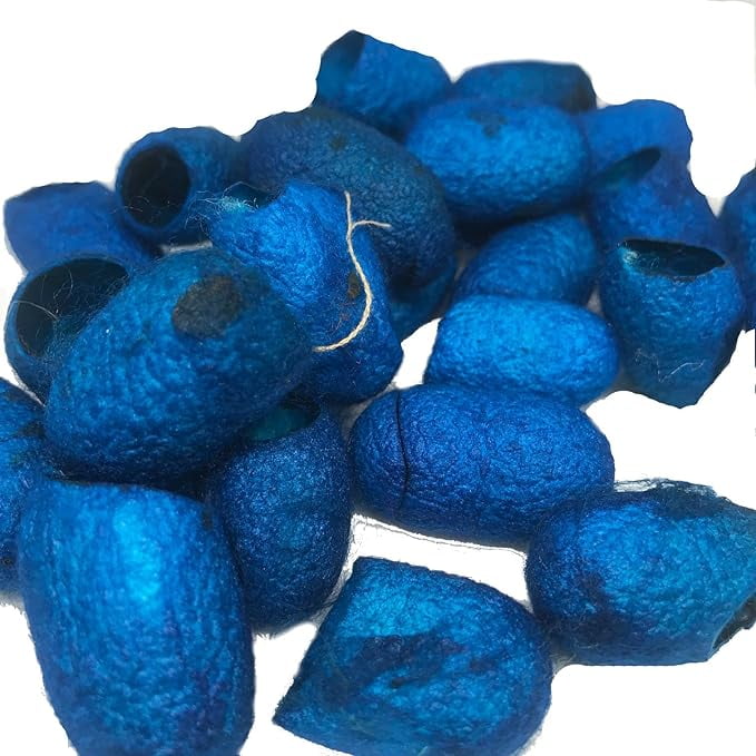 Knitsilk Hand Dyed Silk Cocoons, Silk Cut Cocoons, Mulberry Silk Fibres ...
