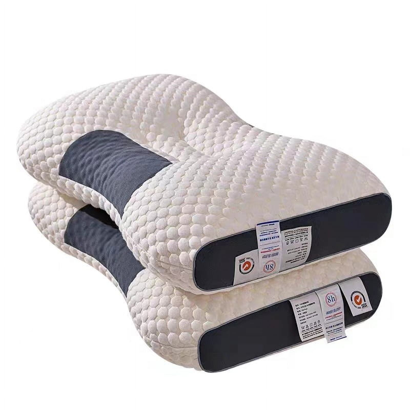Wendywu Knitted Antibacterial Cotton Neck Pillow, Ergonomic Orthopedic ...