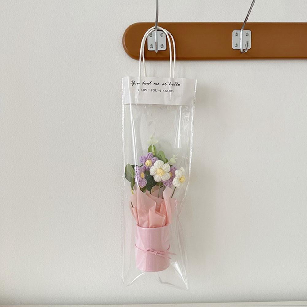 Knitted Bouquet Gift Box Handmade Rose Bouquet for Graduation Season ...