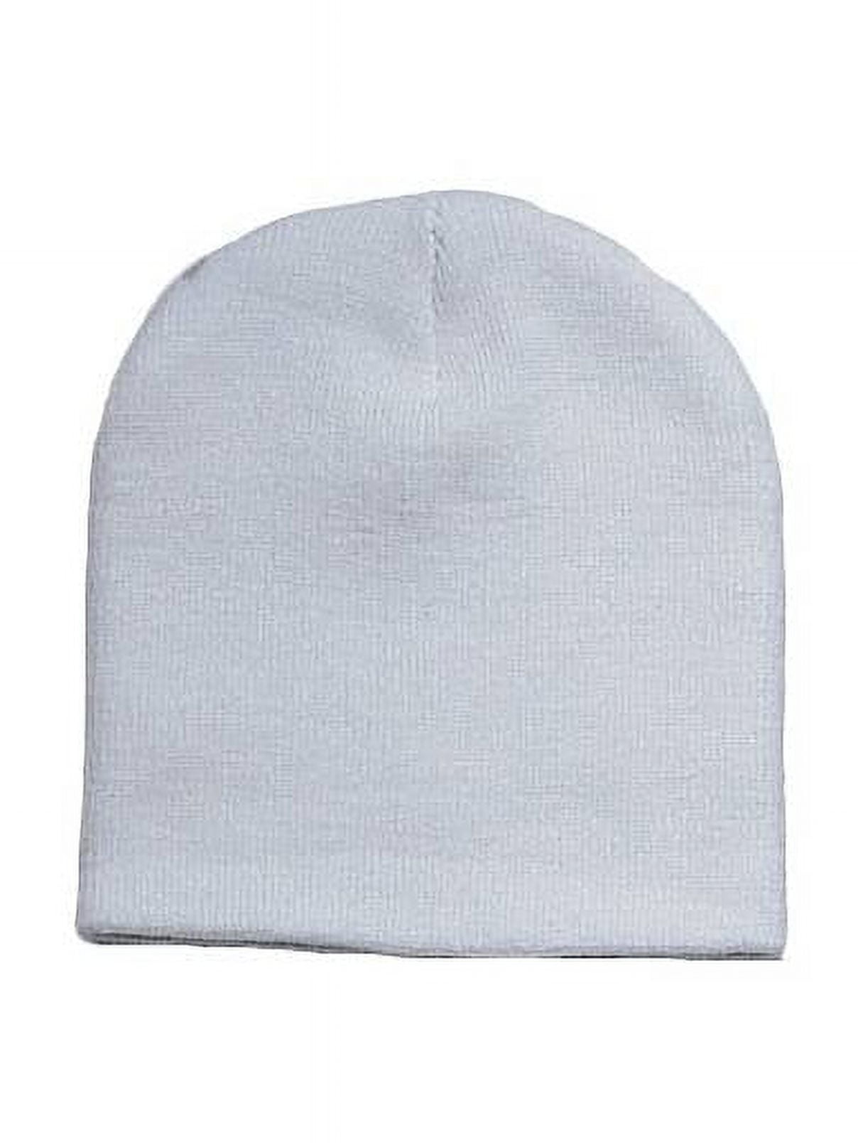 Knitted Cap Cuffless Beanie- White - Walmart.com