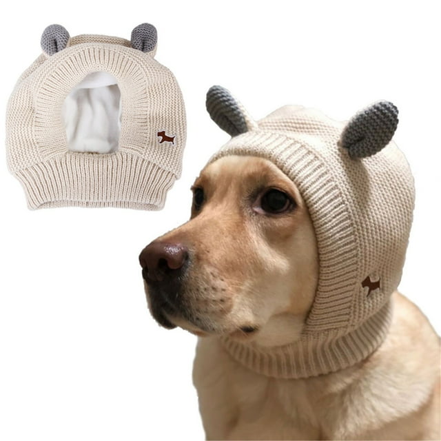 Knitted Dog Hat, Winter Dog Balaclava with Pretty Ears, Suitable for ...