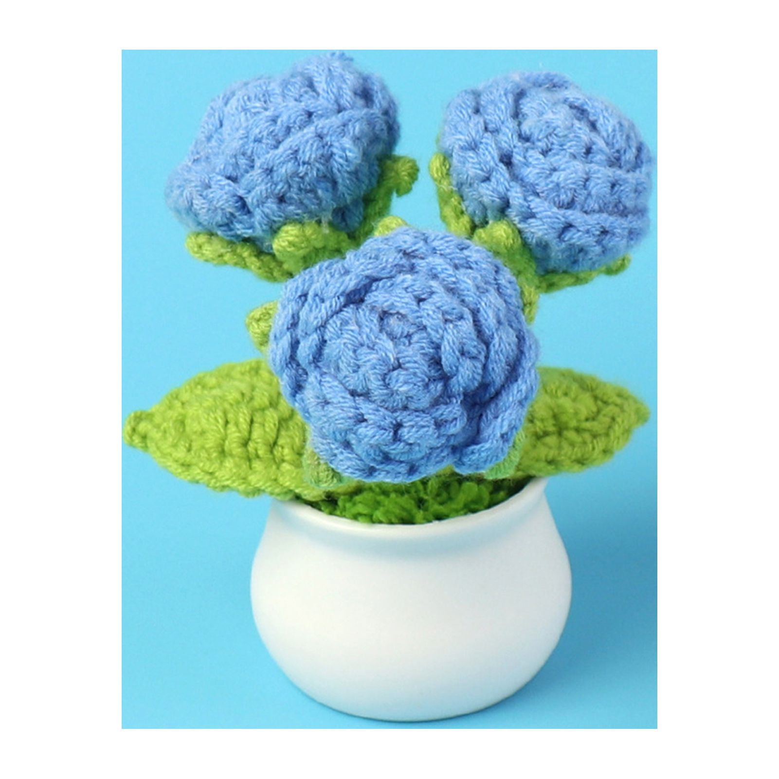 Knitted Flower Decor Home Office Knitted Flowers Realistic Knitted ...