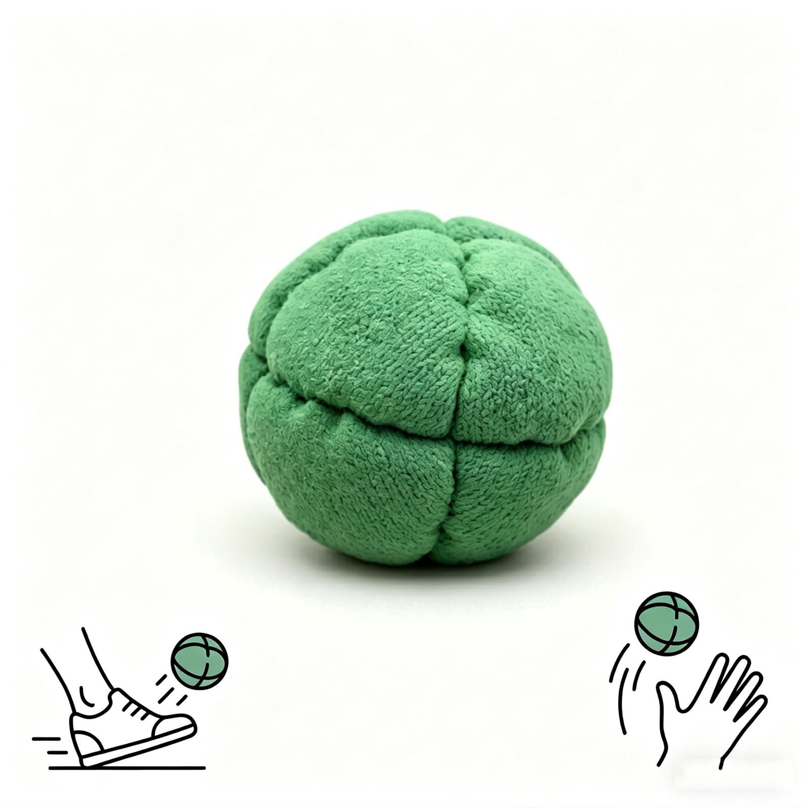 Knitted Footbag Hacky Ball, 2.36 Inch Kick Sack Hand-Made Hacky Foot ...