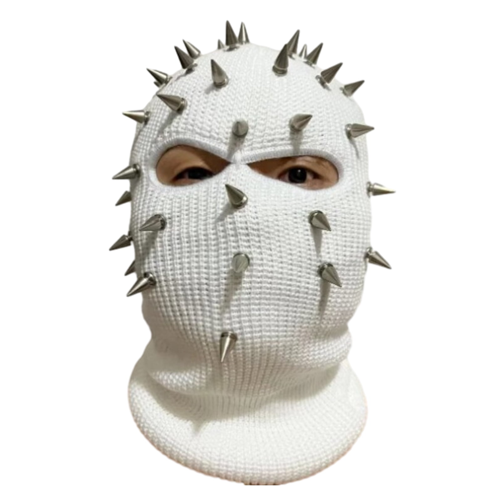 Knitted Full Face Cover Ski Mask for Men, Halloween Thermal Winter Knit ...