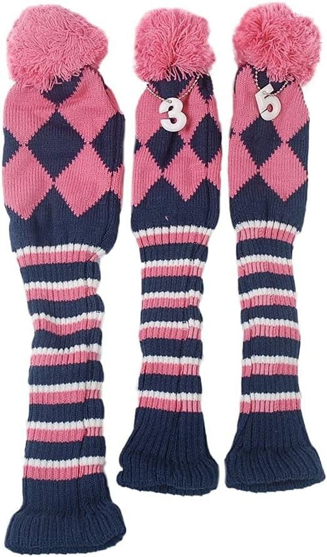 Knitted Golf Club Head Covers for Driver and Fairway Woods Headcovers ...