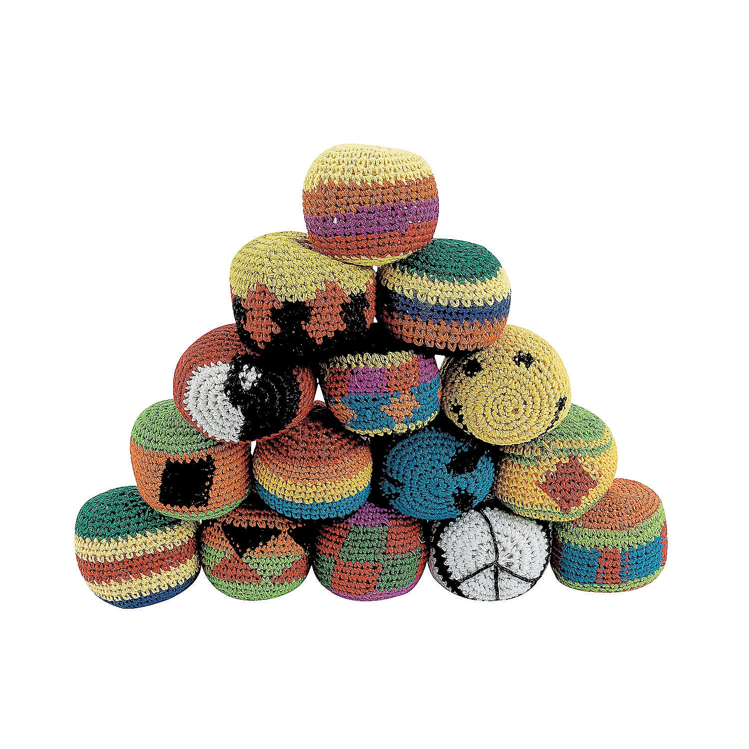 Knitted Kick Ball Assortment - 50 Pieces - Walmart.com