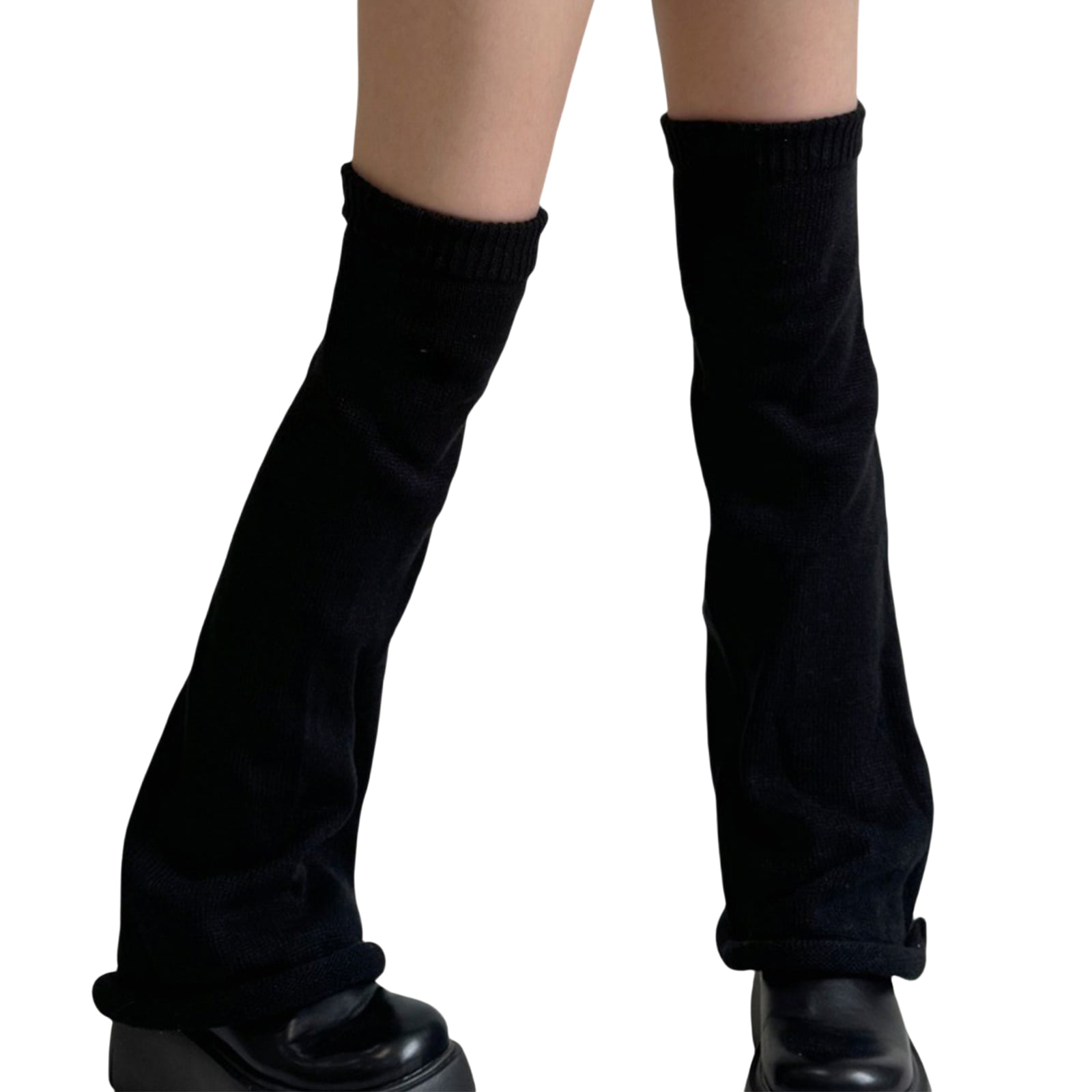 Knitted Over the Knee Leg Warmers Solid Color Thigh High Leg Covers ...