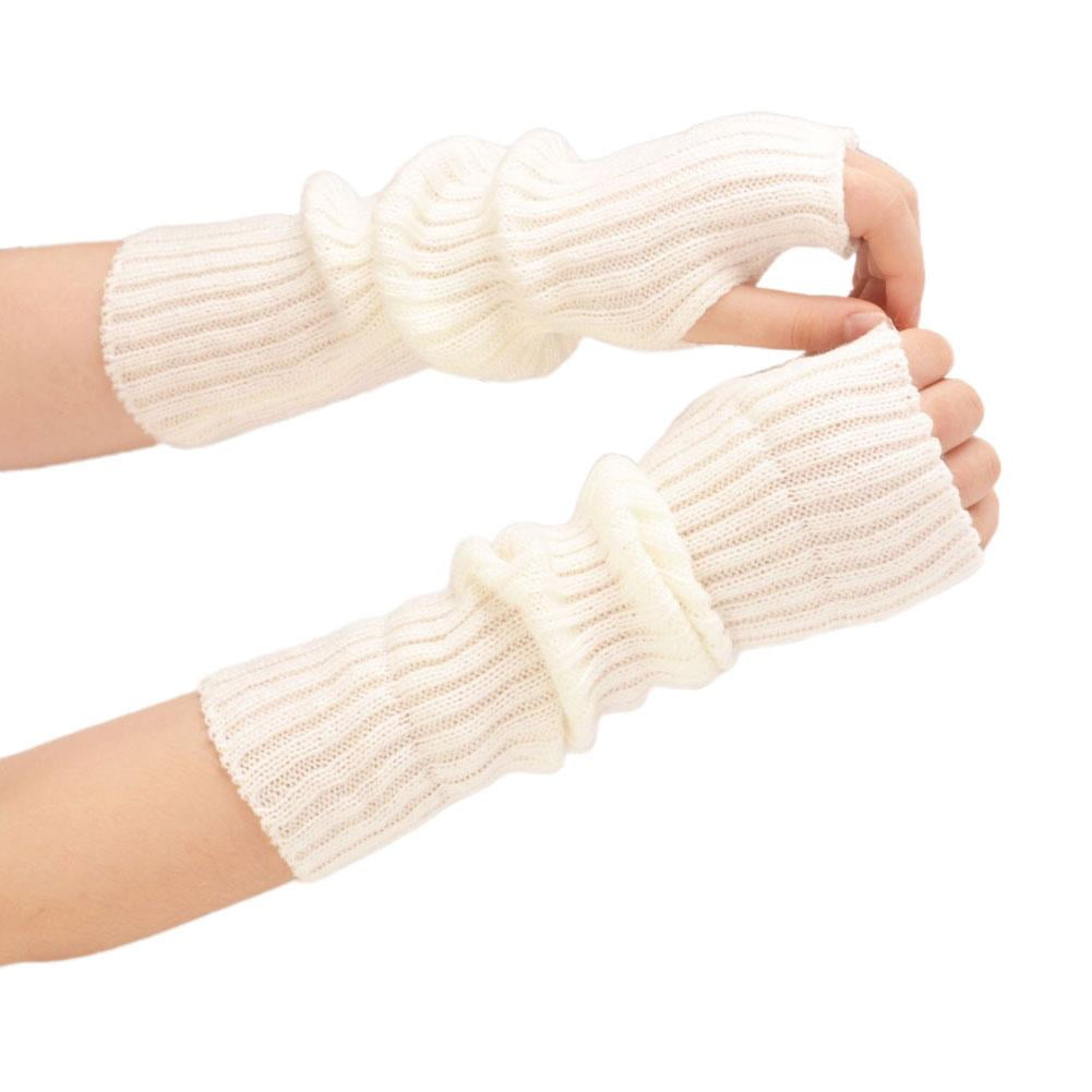 Knitted Sleeve with Y2K & Hip Hop Design- Half Palm Cuff & Hole for ...
