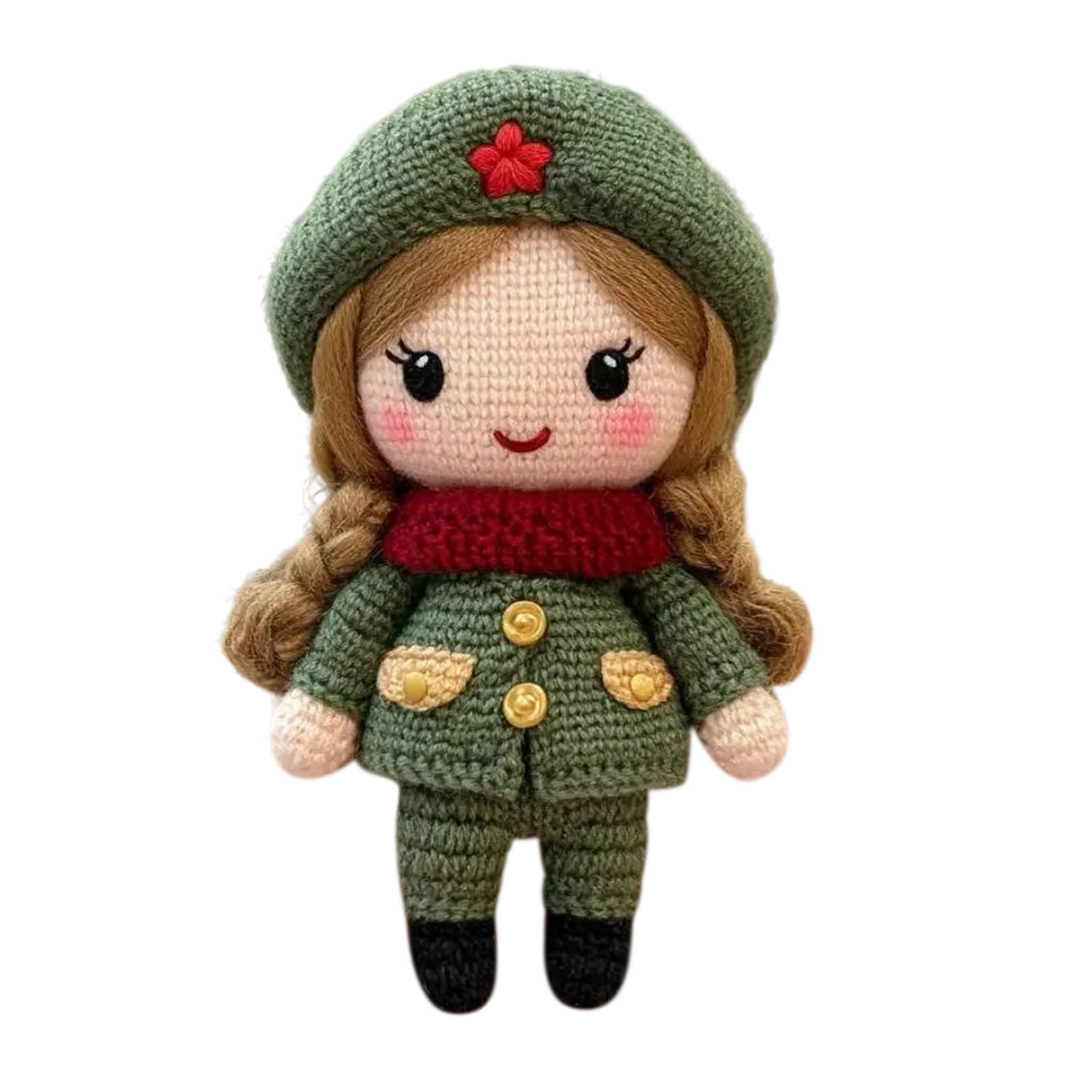 Knitted Soldier Statue | Braveheart Handmade Female Military Figure ...