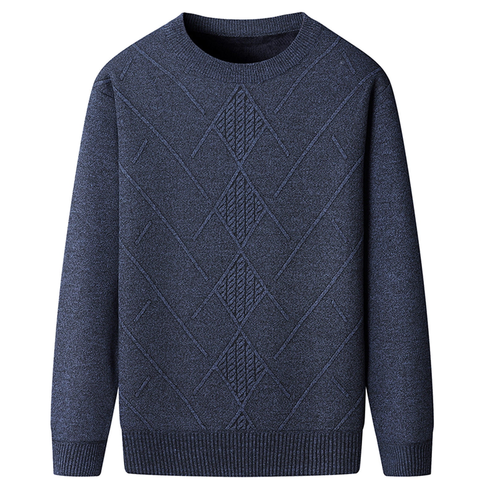 Knitted Sweater Men's Winter Knitted Pullover With Bottom Insulation ...
