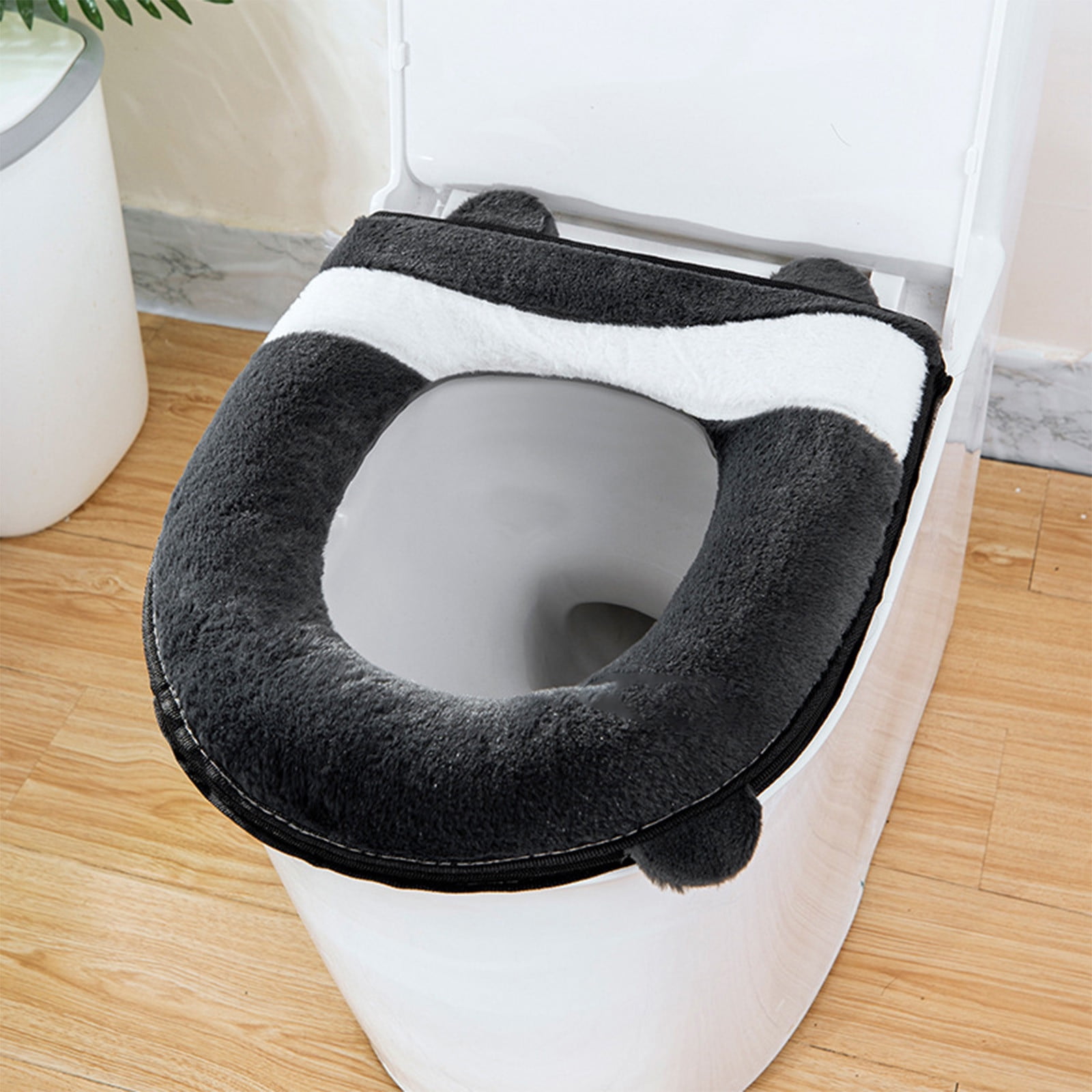 Knitted Toilet Seat Cover - Washable Polyester Fiber Toilet Seat ...