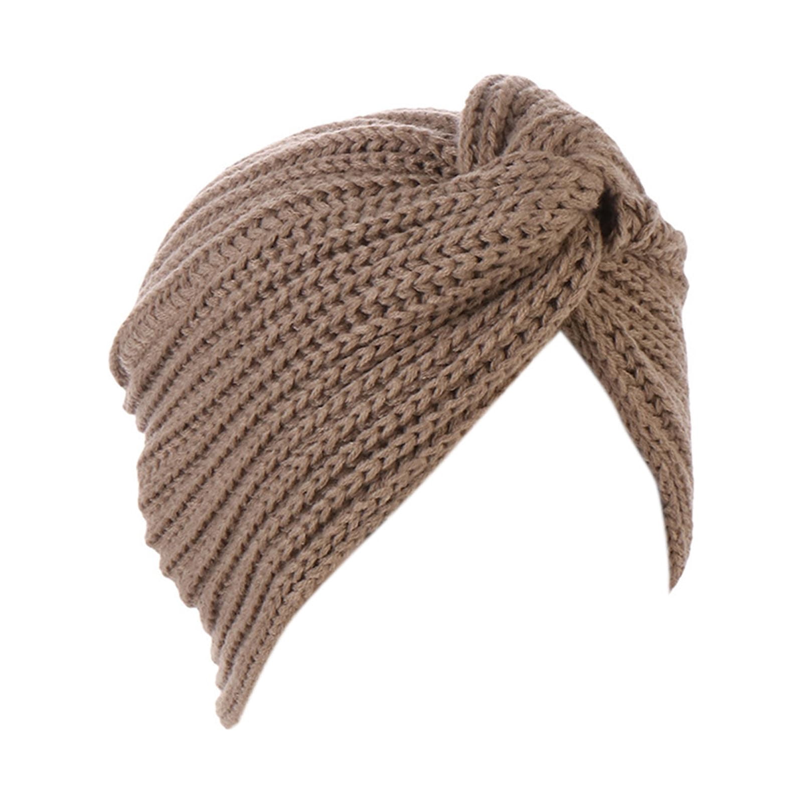Knitted Turban Caps Women Muslim Hijab Scarf India Hats Arab Wraps ...