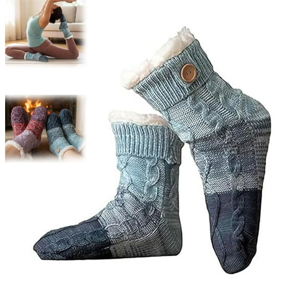 Knitted Ultra-Thick Slipper Home Socks, Ultra-Thick Lounge Wear Socks ...