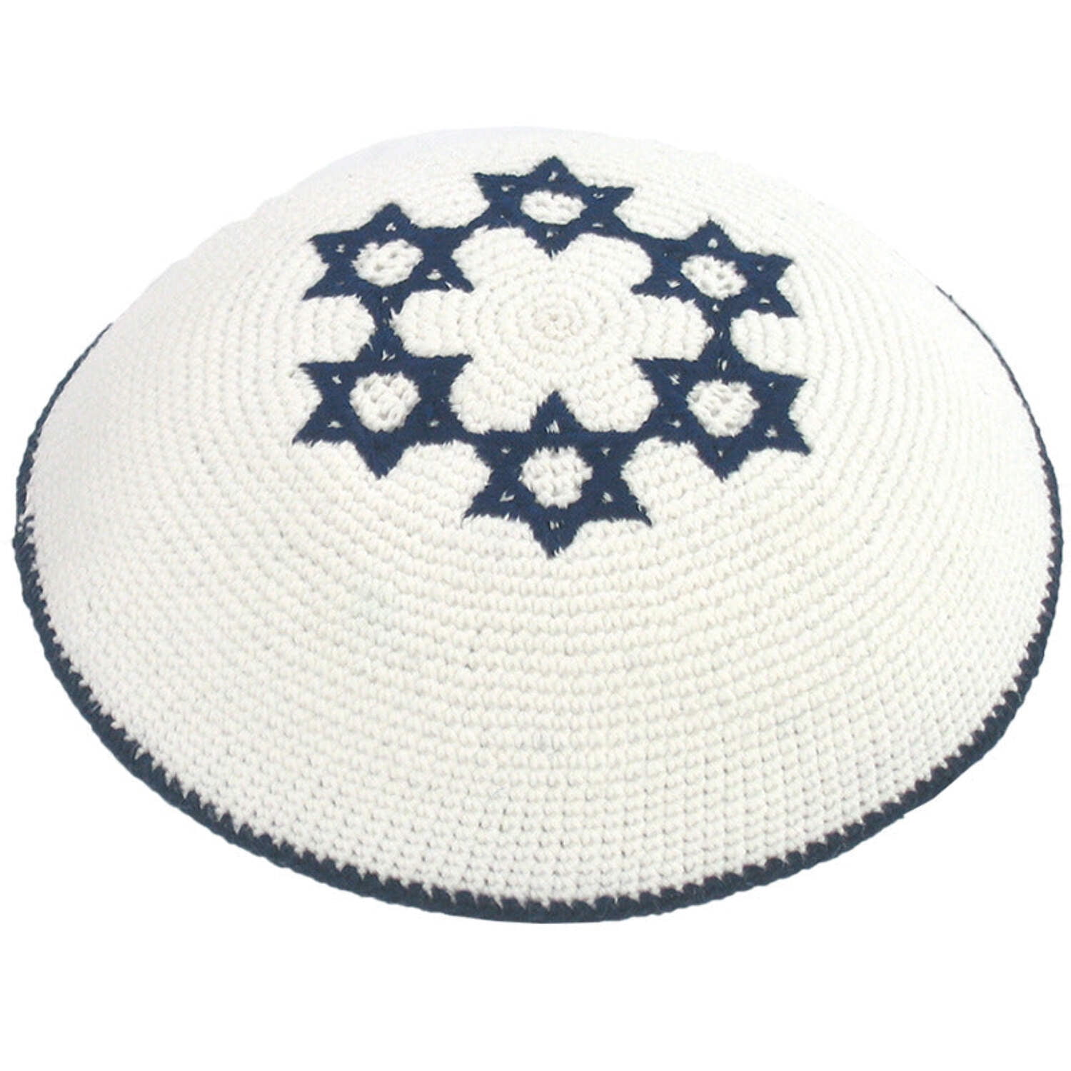 Knitted Yarmulke Magen David Yameka Kippa Hat Covering Cap 17cm ...