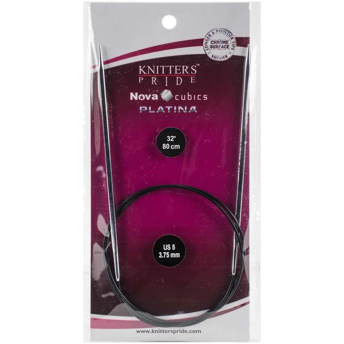 Knitter's Pride Nova Cubics Platina Circular Knitting Needles 32 inch ...