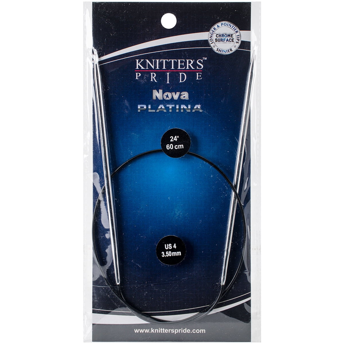 Knitter's Pride Nova Platina 24" Fixed Circular Knitting Needles - BLUE ...