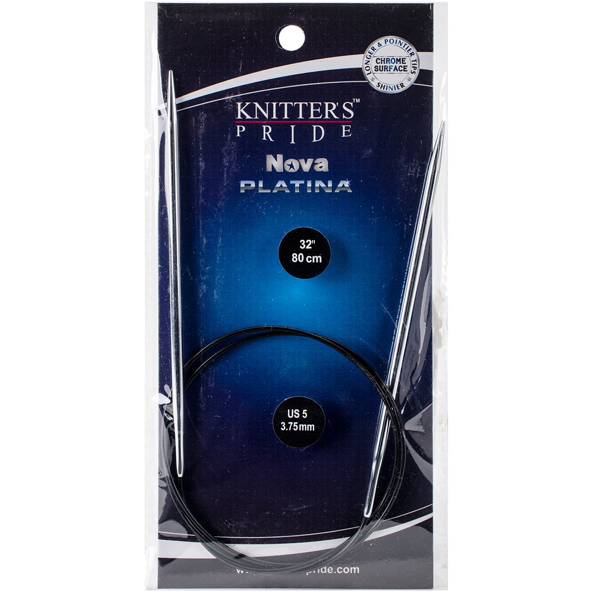Knitter's Pride Nova Platina 32" Fixed Circular Knitting Needles - BLUE ...