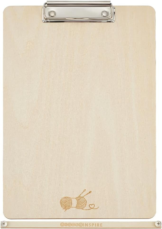 Knitting Chart Keeper Rectangle Wooden Knitting Chart Holder Burlywood ...