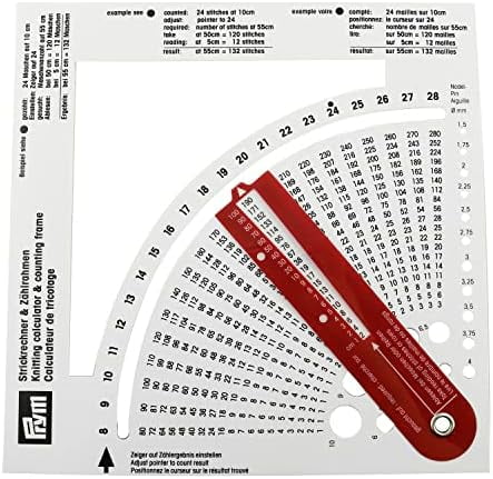 Knitting Counter Knitting Gauge Converter 150x150mm Knitting Stitch ...