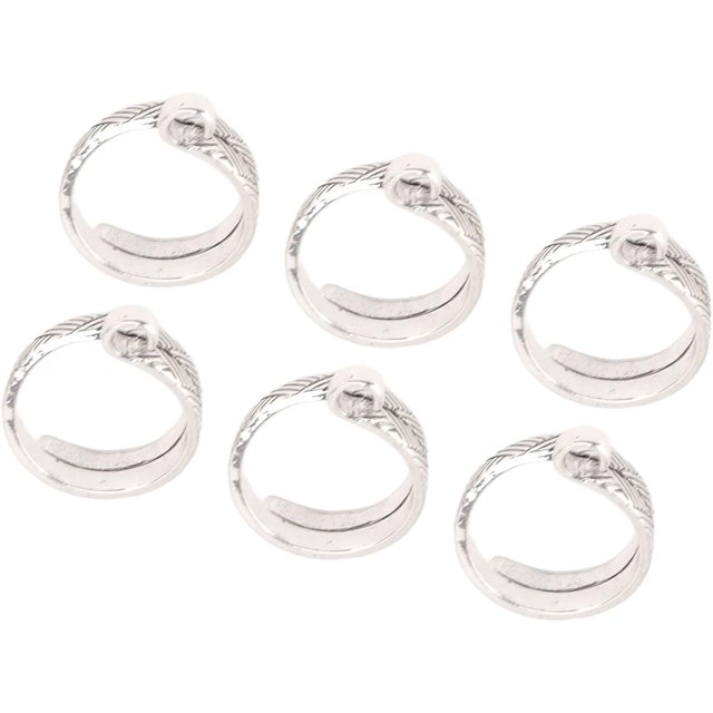 Knitting Crochet Loop Ring, 6PCS Yarn Thread Guide Finger Holder ...